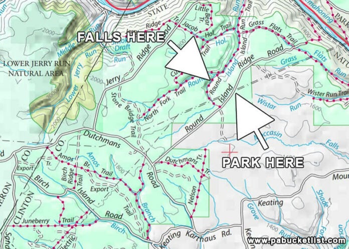How to Find Round Island Run Falls in the Sproul State Forest