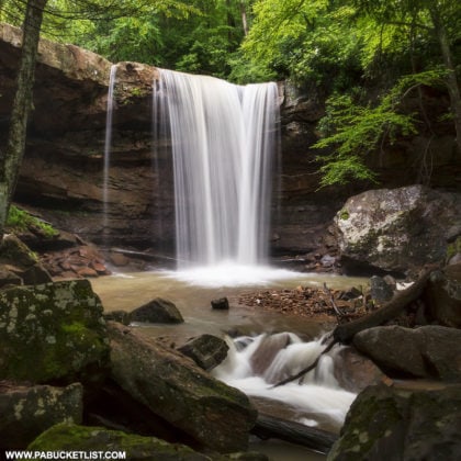 Exploring Robinson Falls in Fayette County