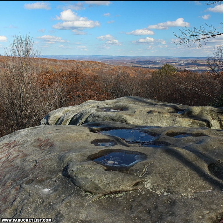 Exploring Beam Rocks Overlook in the Forbes State Forest