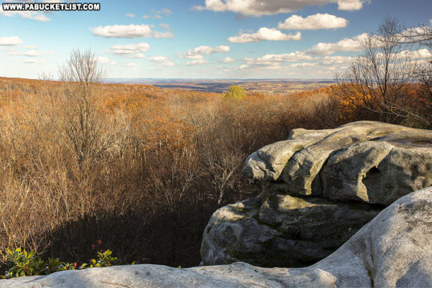 Exploring Beam Rocks Overlook in the Forbes State Forest
