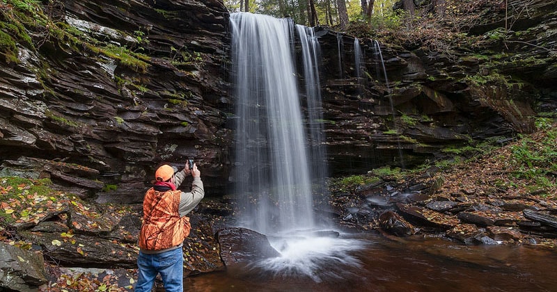Exploring Pigeon Run Falls on State Game Lands 13 in Sullivan County