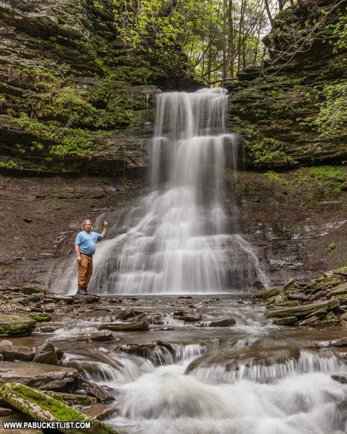 Exploring Amphitheater Falls in Tioga County