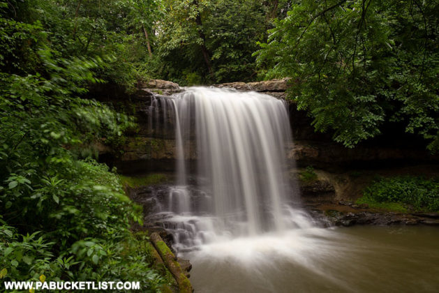 Exploring Robinson Falls in Fayette County