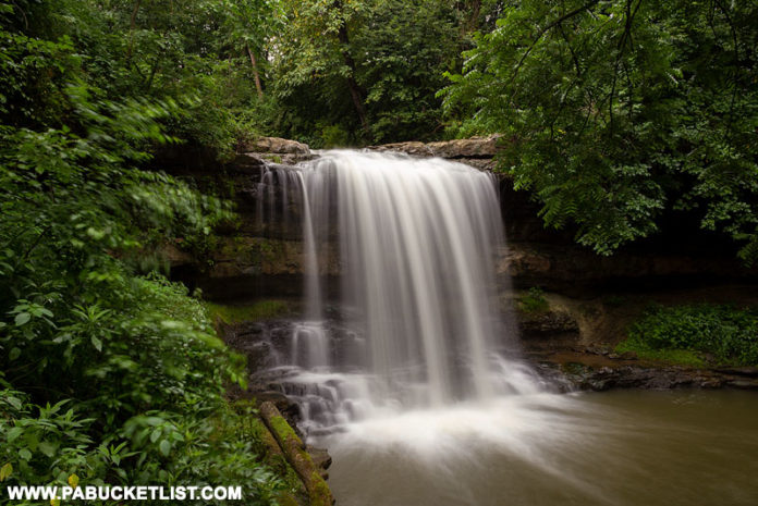 Exploring Robinson Falls in Fayette County