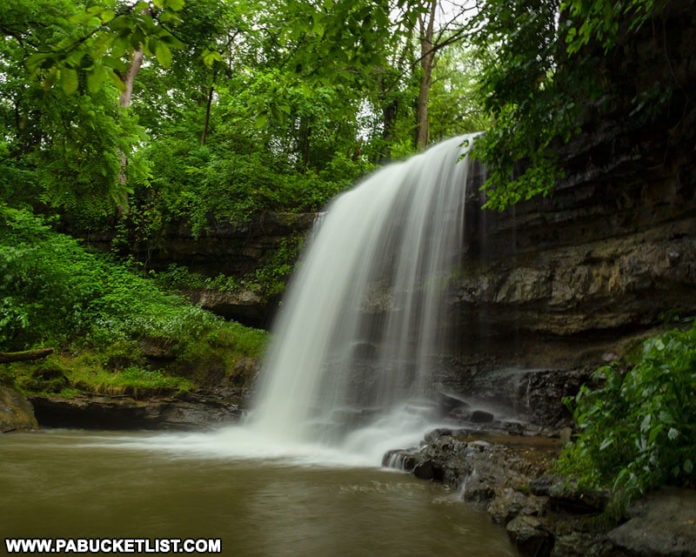 Exploring Robinson Falls in Fayette County