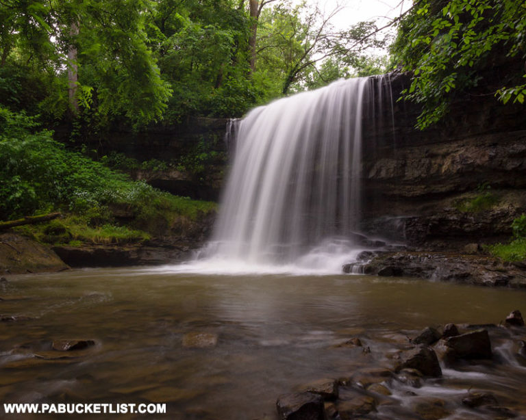 Exploring Robinson Falls in Fayette County