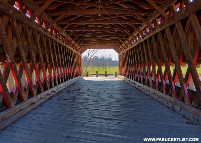 Exploring Sachs Covered Bridge near Gettysburg