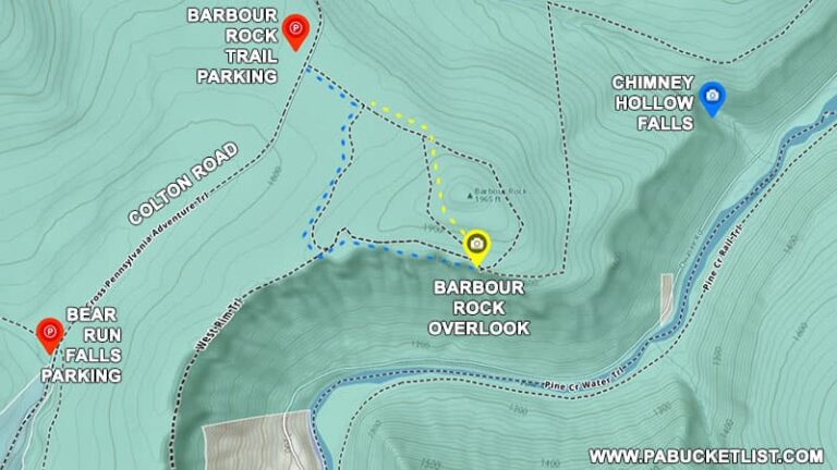 Exploring Barbour Rock Overlook in the PA Grand Canyon