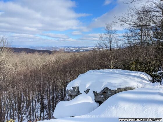 Exploring Beam Rocks Overlook in the Forbes State Forest