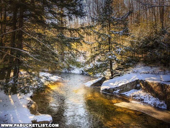 Winter Hiking at Parker Dam State Park