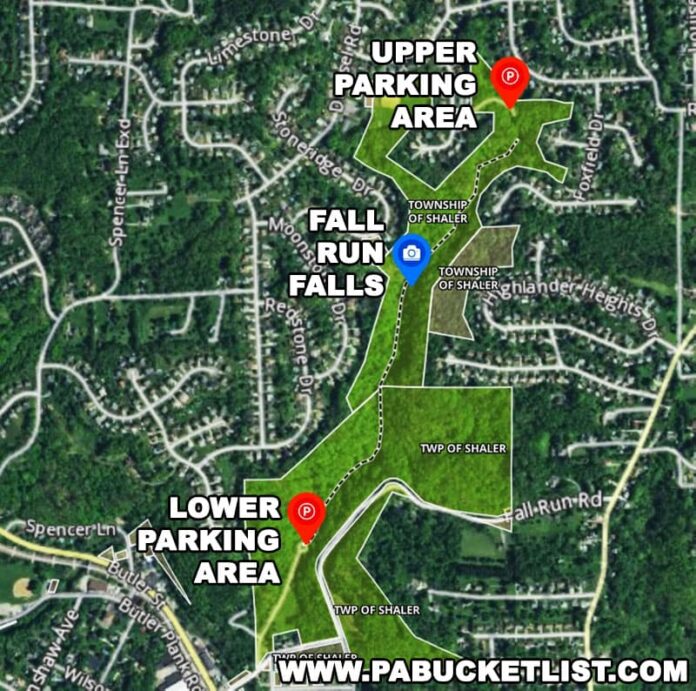 Exploring Fall Run Falls Near Pittsburgh