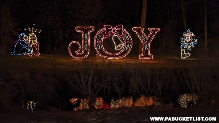 Enjoying Holiday Lights on the Lake in Altoona - PA Bucket List