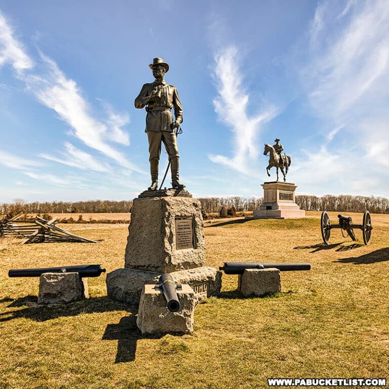 Exploring the Battle of Gettysburg First Shot Marker - PA Bucket List