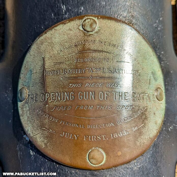 Exploring the Battle of Gettysburg First Shot Marker - PA Bucket List