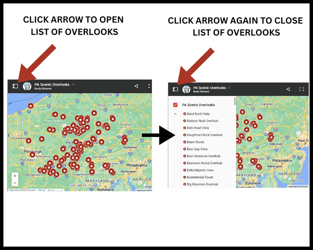 156 of the Best Scenic Overlooks in PA