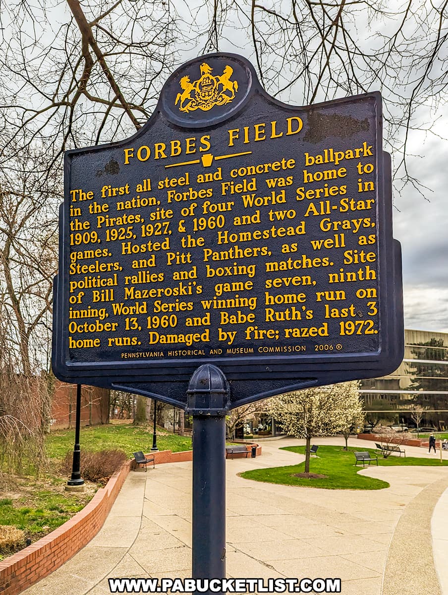 Exploring the Remnants of Historic Forbes Field in Pittsburgh - PA ...