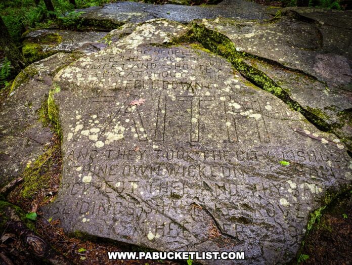 Exploring Scripture Rocks Heritage Park in Jefferson County - PA Bucket ...