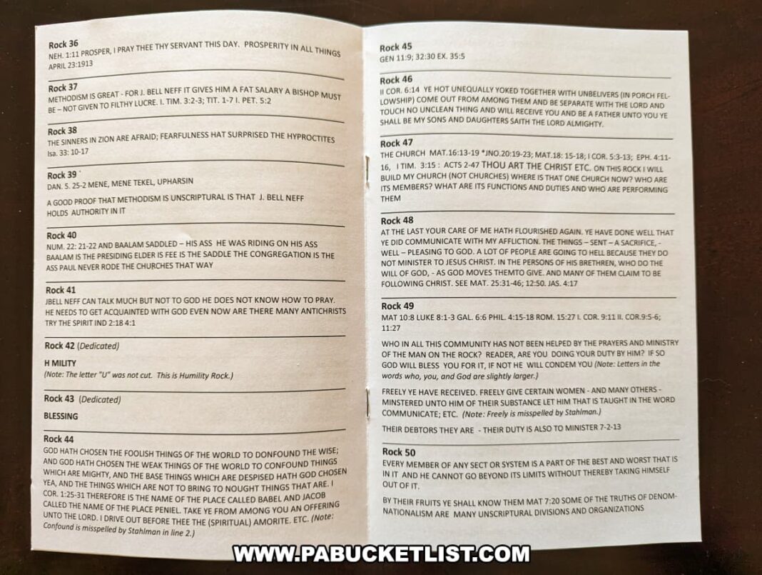 Exploring Scripture Rocks Heritage Park in Jefferson County - PA Bucket ...