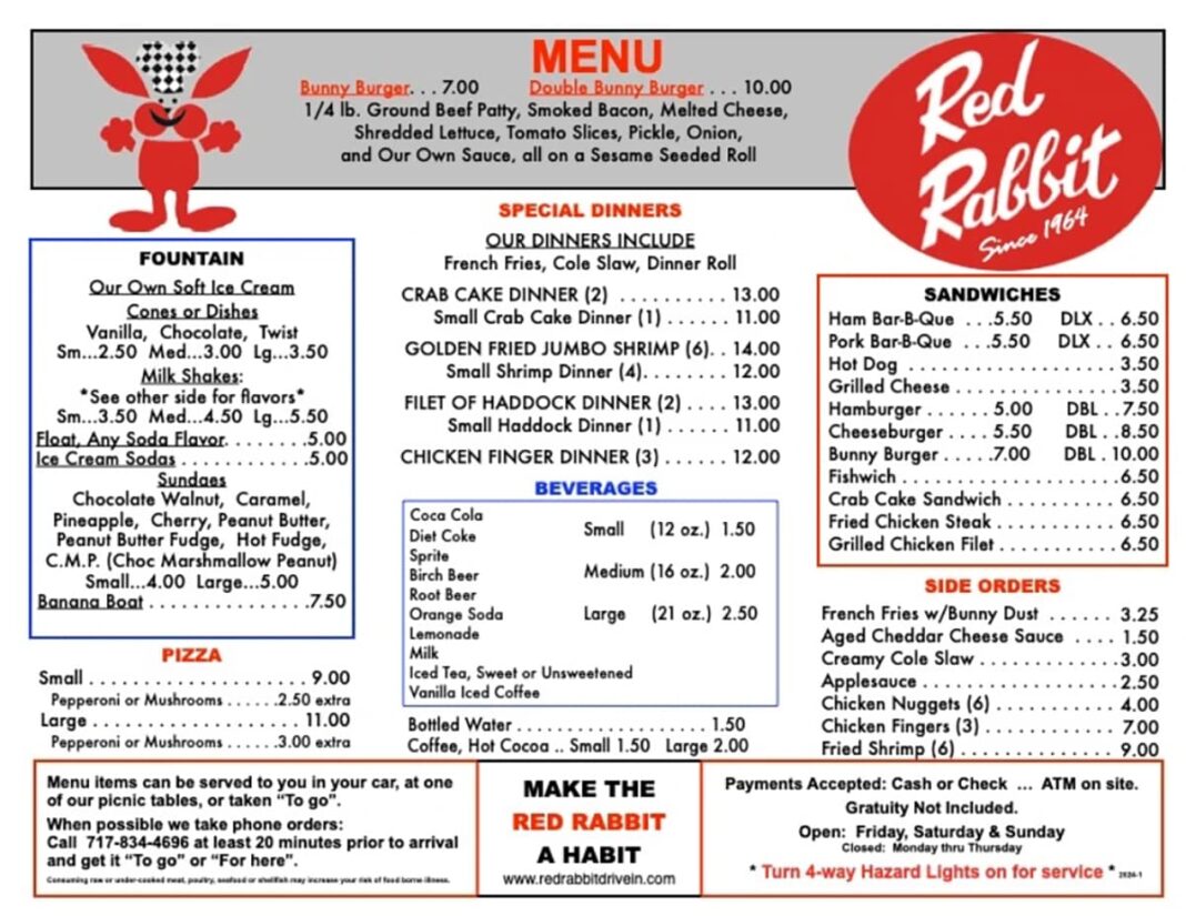 The Red Rabbit Drive-In | Nostalgic Eats Along Route 322 - PA Bucket List