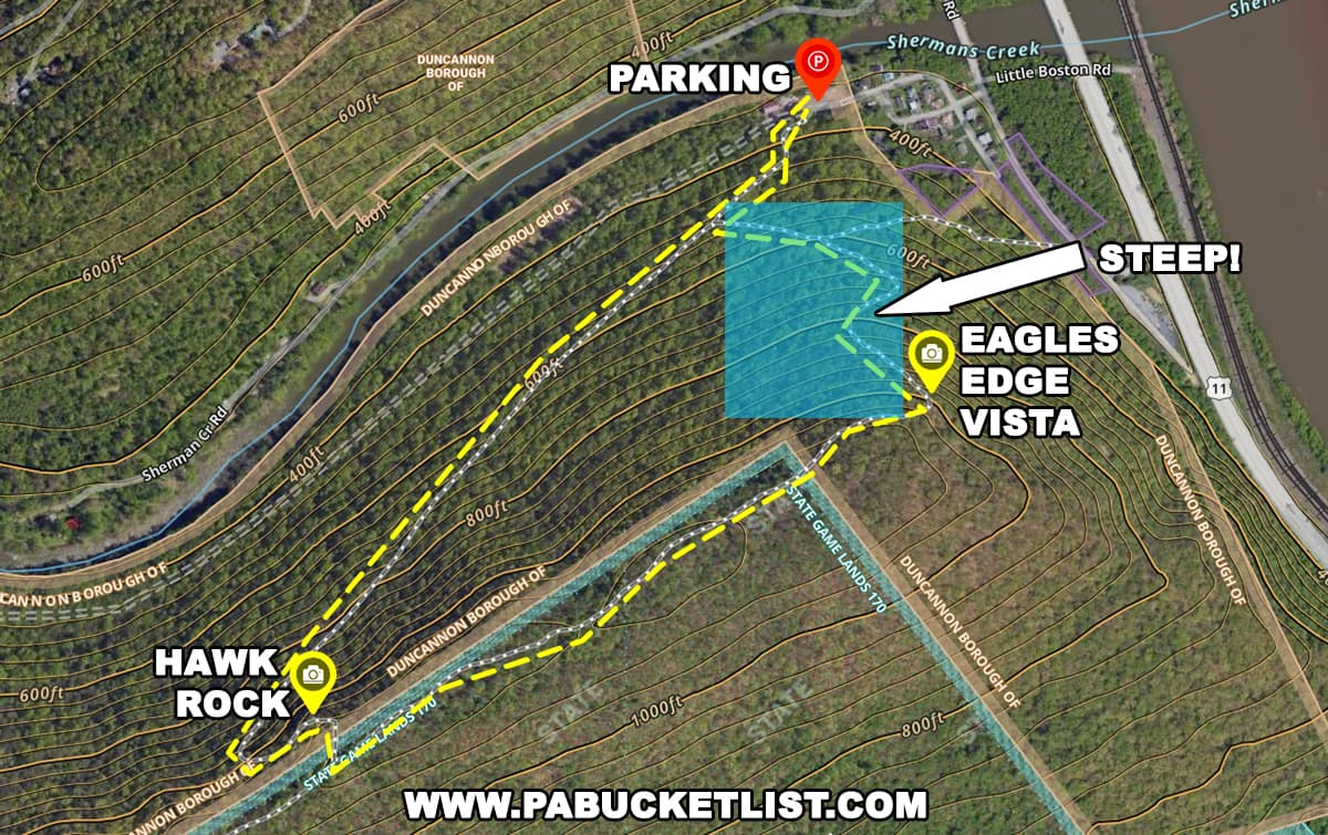 Hiking the Hawk Rock - Eagles Edge Loop in Perry County - PA Bucket List